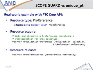 RAII and ScopeGuard | PPT