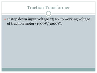 Main Parts of Electric Locomotive | PPTX