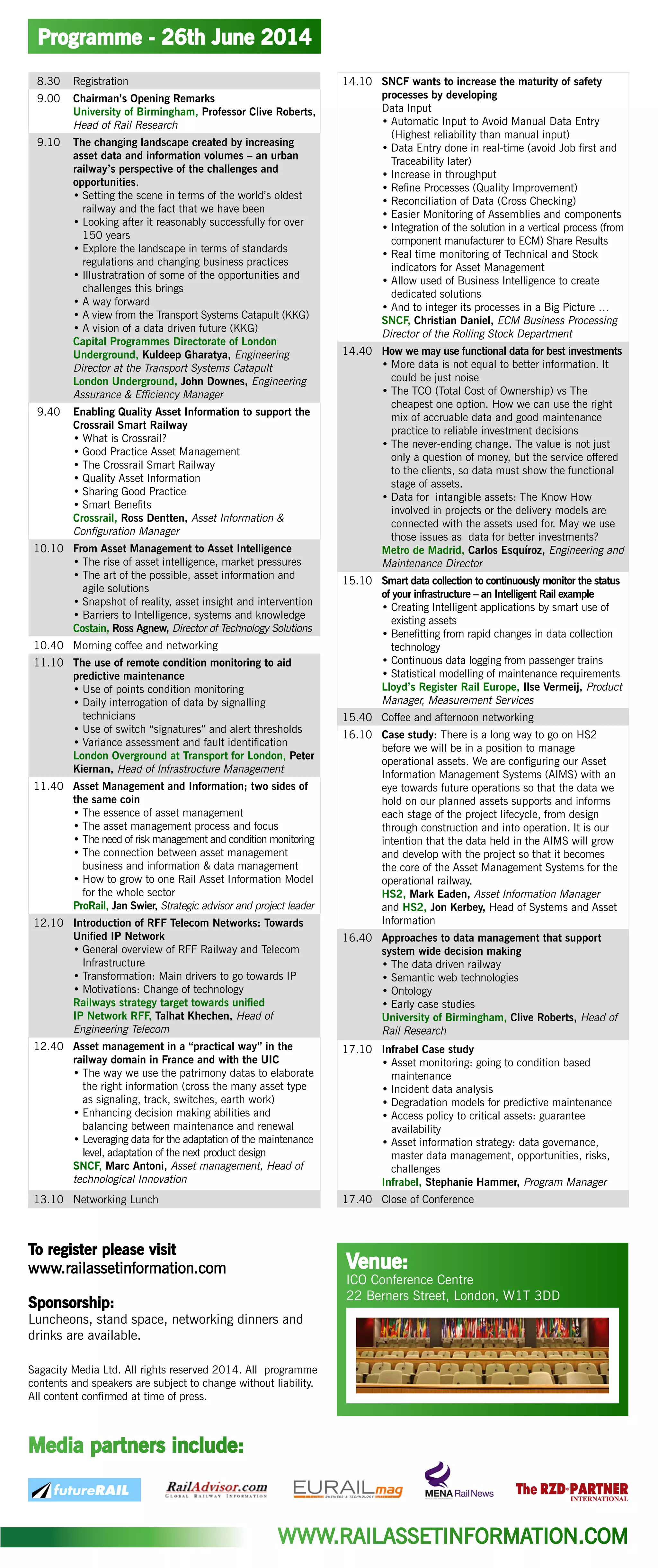 Asset information and data management for Smart Rail June 26th | PDF