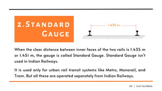 Rail Gauge | Types of Rail Gauges | Civil TechMate | PDF