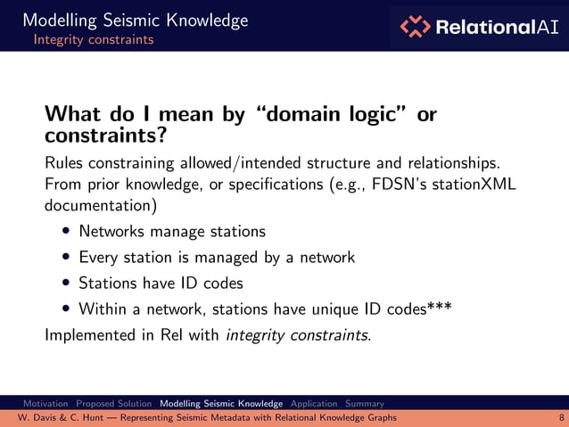 Representing Seismic Metadata With Relational Knowledge Graphs Ppt