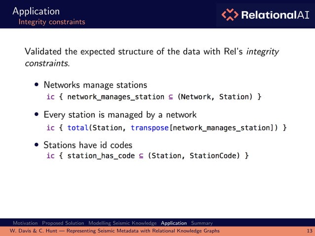 Representing Seismic Metadata With Relational Knowledge Graphs Ppt