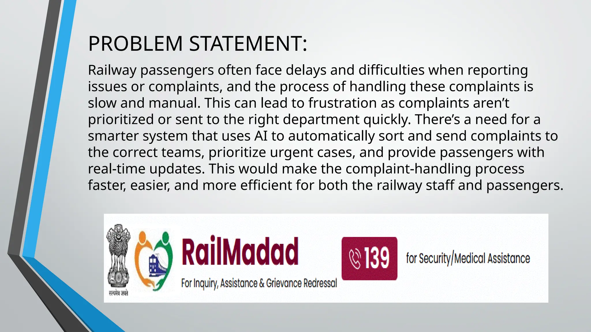 RAIL MADAD2.pptx describes rail management system | PPTX
