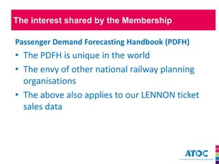 Rail Passenger Demand Forecasting - a view from the industry | PDF