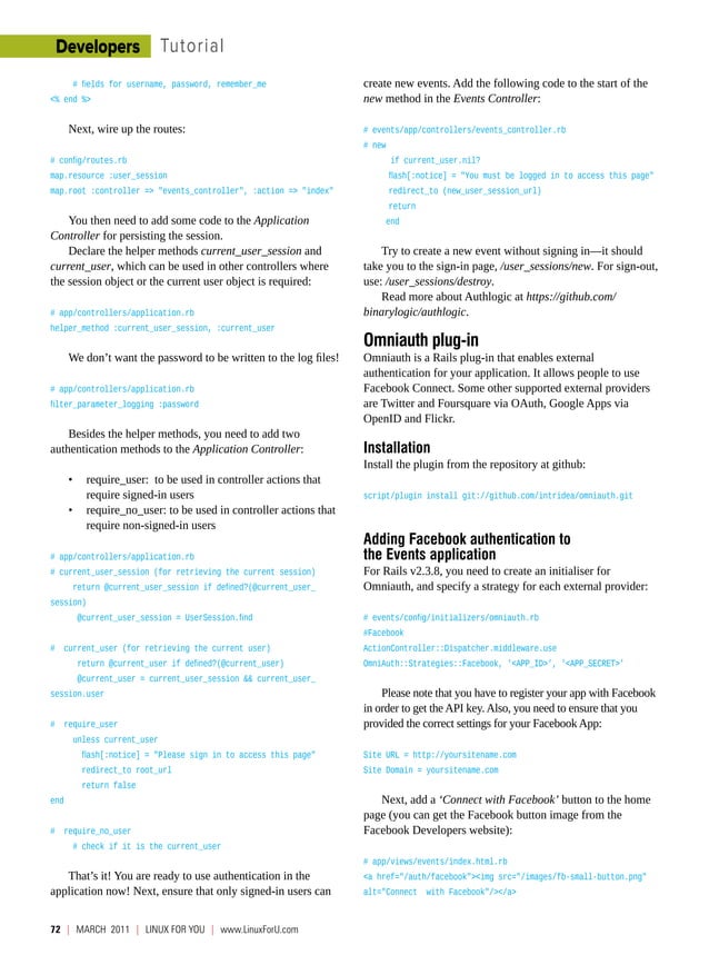 Rails Plugins - Linux For You, March 2011 Issue | PDF