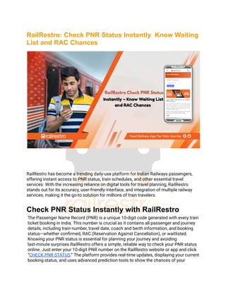 RailRestro_ Check PNR Status Instantly Know Waiting List and RAC ...