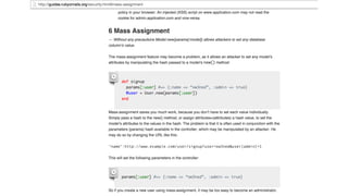 CSCE "Rails Mass Assignment" | PPT