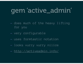 Survey of Front End Topics in Rails | PPT