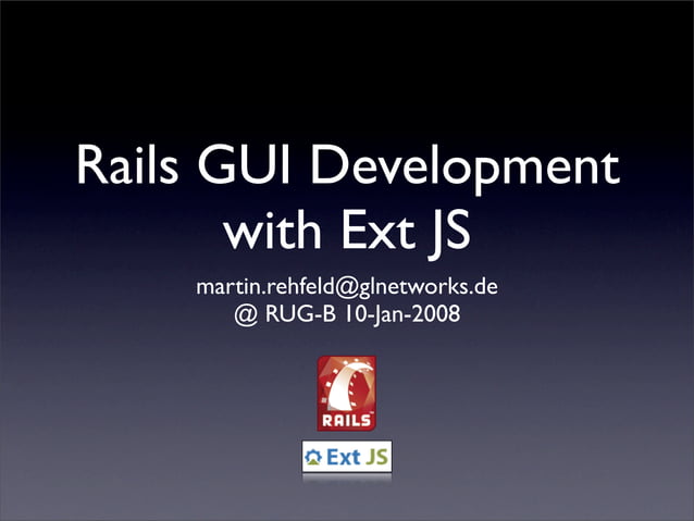 Rails GUI Development with Ext JS | PDF