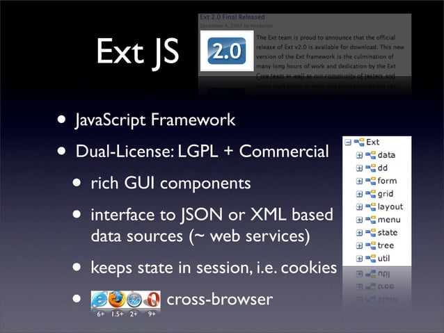Rails GUI Development with Ext JS | PPT