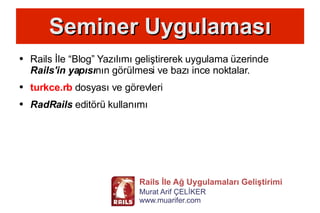 Rails İle Ağ Uygulamaları Geliştirimi | ODP