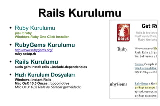 Rails İle Ağ Uygulamaları Geliştirimi | ODP