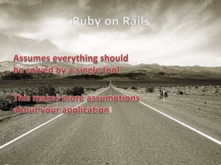 Battle on the Ruby Arena: Rails vs Sinatra | PPT