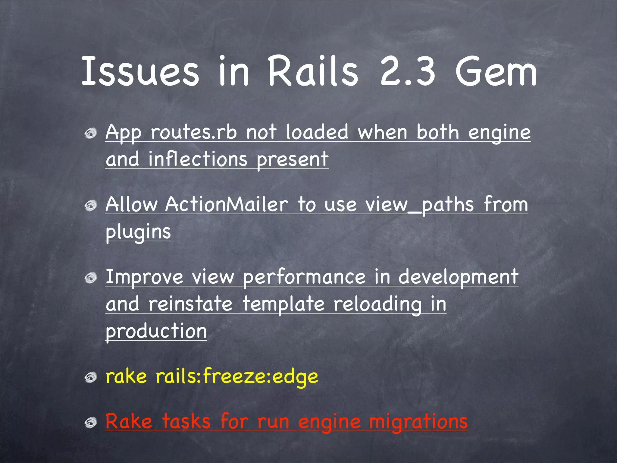 The Power of Rails 2.3 Engines & Templates | PPT