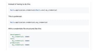 Rails 5.2: credentials | PDF
