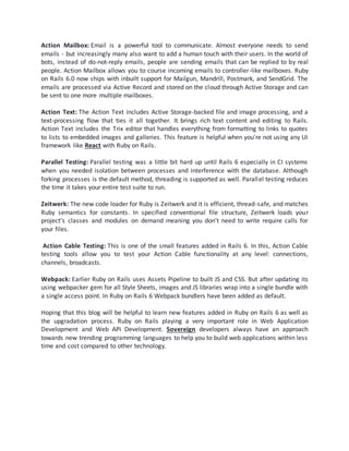 Rails 6 features | DOCX | Email | Internet