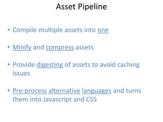 Rails Asset Pipeline - What, Why, Tips, Do's and Dont's | PPTX | Web Development | Internet
