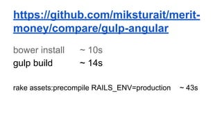 Replacing Rails asset pipeline with Gulp | PPT