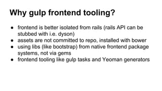 Replacing Rails asset pipeline with Gulp | PPT