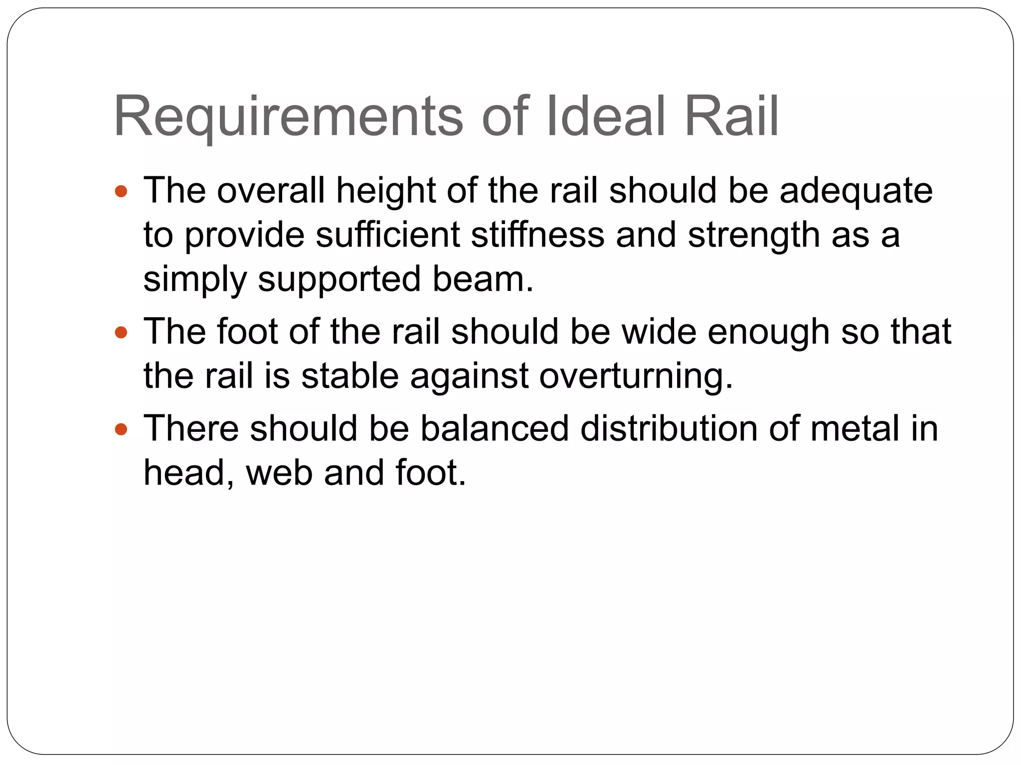 Rails, Types, Joints, Creep, Failure of Rails and Welding of Rails | PPTX