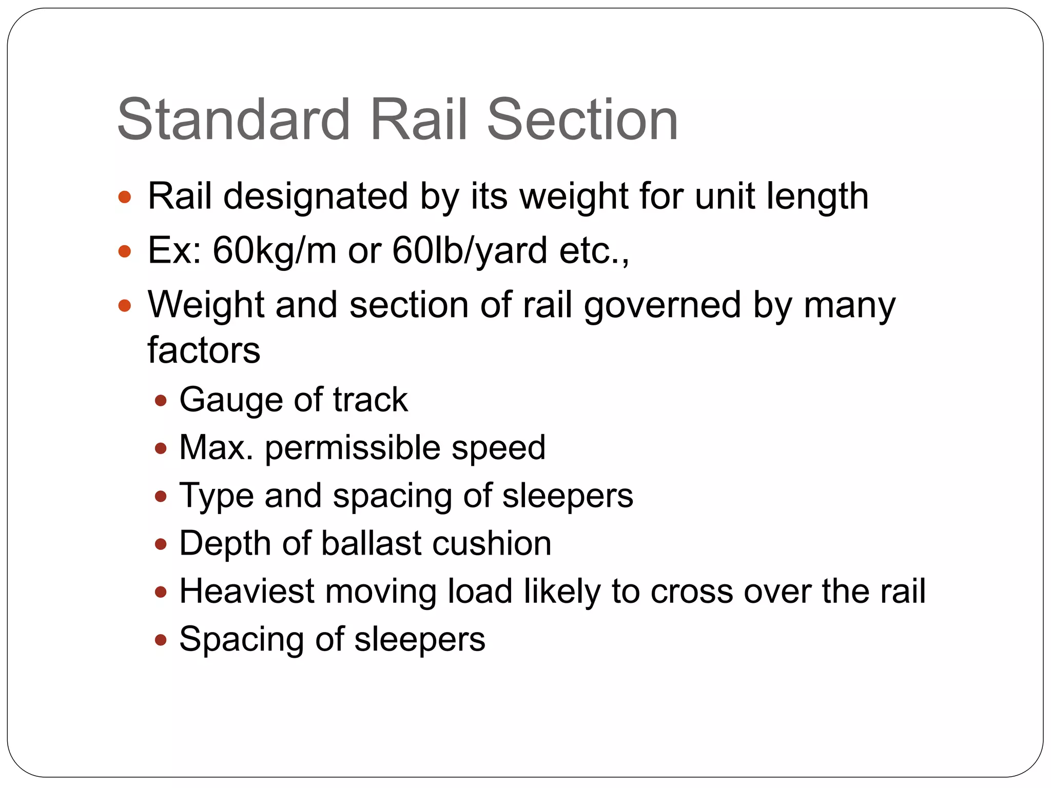 Rails, Types, Joints, Creep, Failure of Rails and Welding of Rails | PPTX | Rail Travel | Travel ...