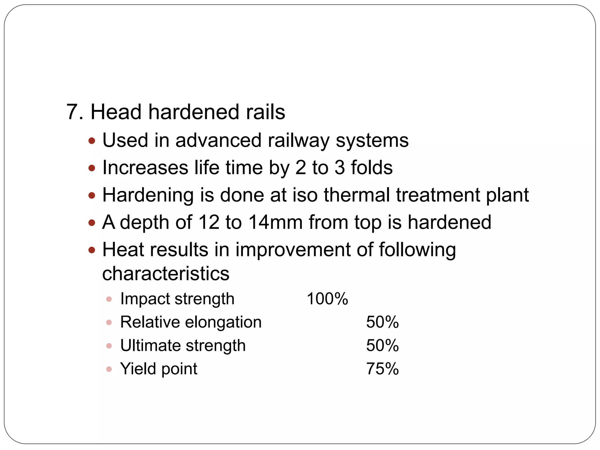 Rails, Types, Joints, Creep, Failure of Rails and Welding of Rails | PPTX | Rail Travel | Travel ...