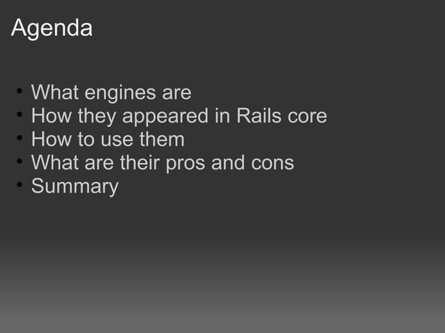 Rails engines | PPT | Free Download