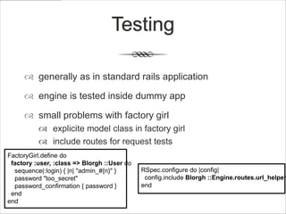 Rails Engine | Modular application | PPT