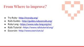 Rails girls - What's next | PDF