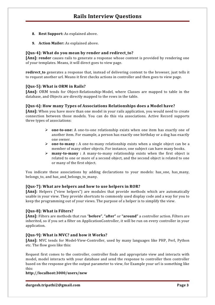 Rails Interview Questions