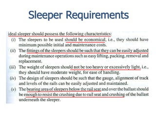04 Rail Sleepers (Railway Engineering Lectures هندسة السكك الحديدية & Dr. Walied A. Elsaigh) | PDF