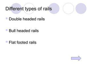 Rail, sleepers and fittings presentation | PPT