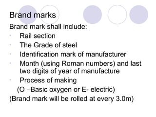 Rail, sleepers and fittings presentation | PPT