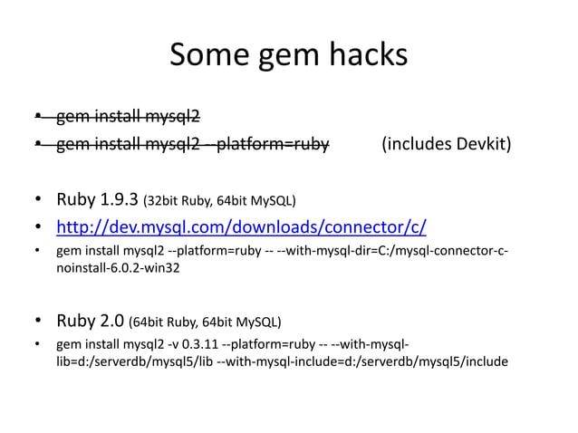 Rails on windows | PPT