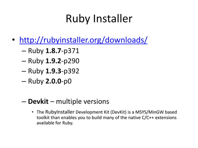 Rails on windows | PPT