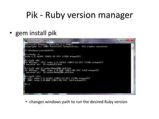 Rails on windows | PPTX