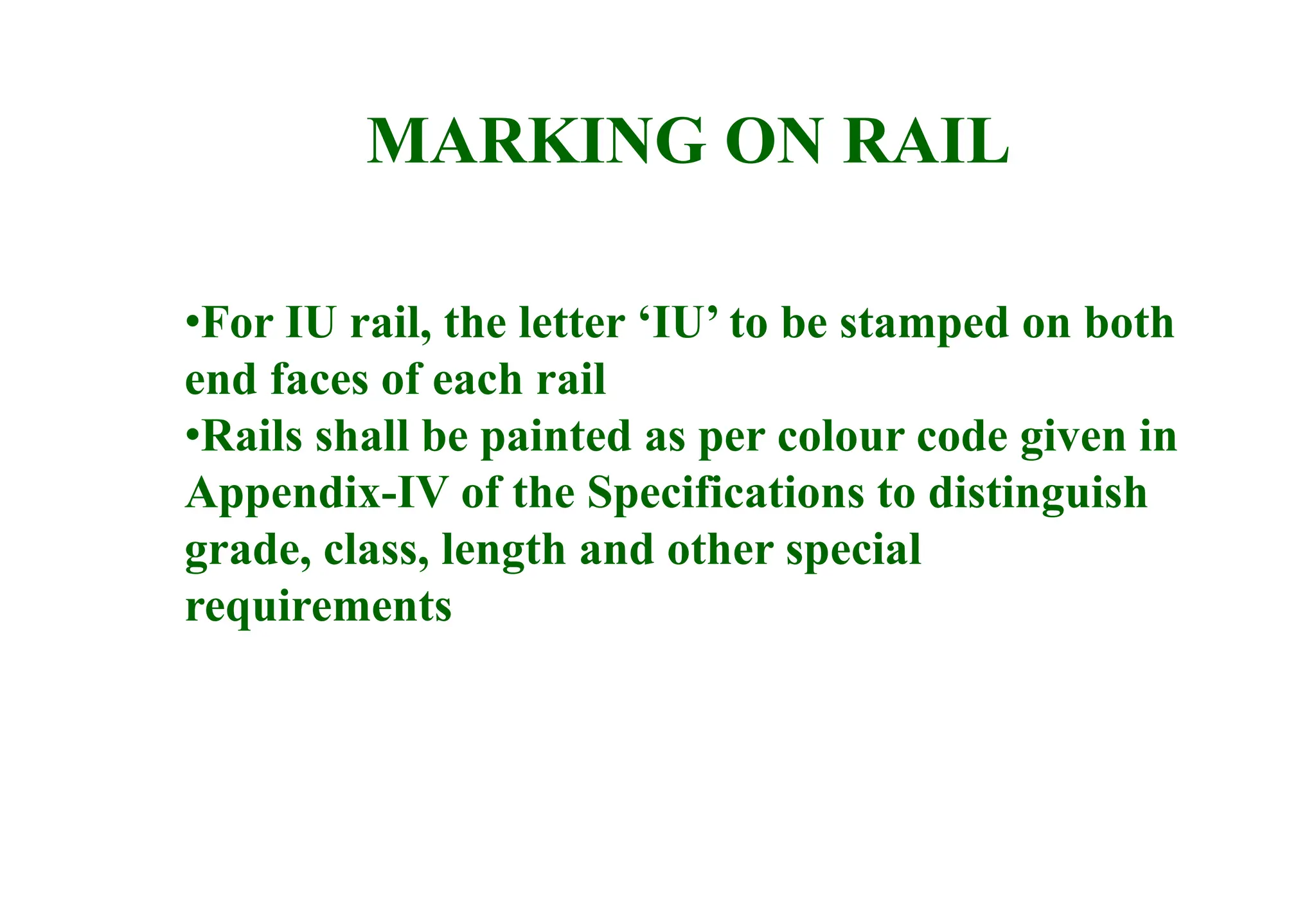 Rail Specification s & Corrosion of rails .ppt | Chemistry | Science