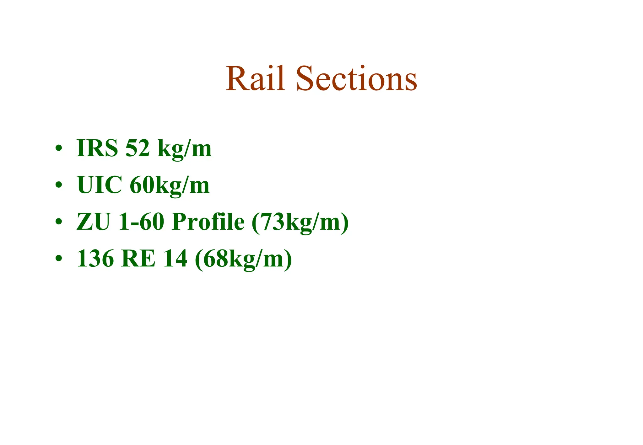 Rail Specification s & Corrosion of rails .ppt