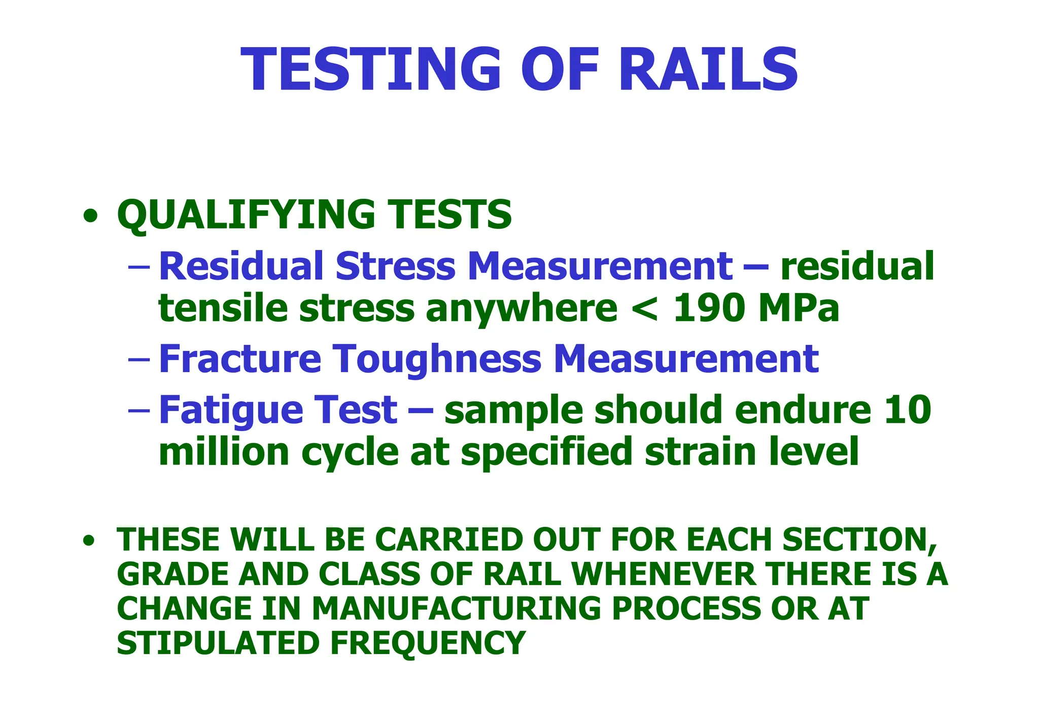 Rail Specification s & Corrosion of rails .ppt | Chemistry | Science