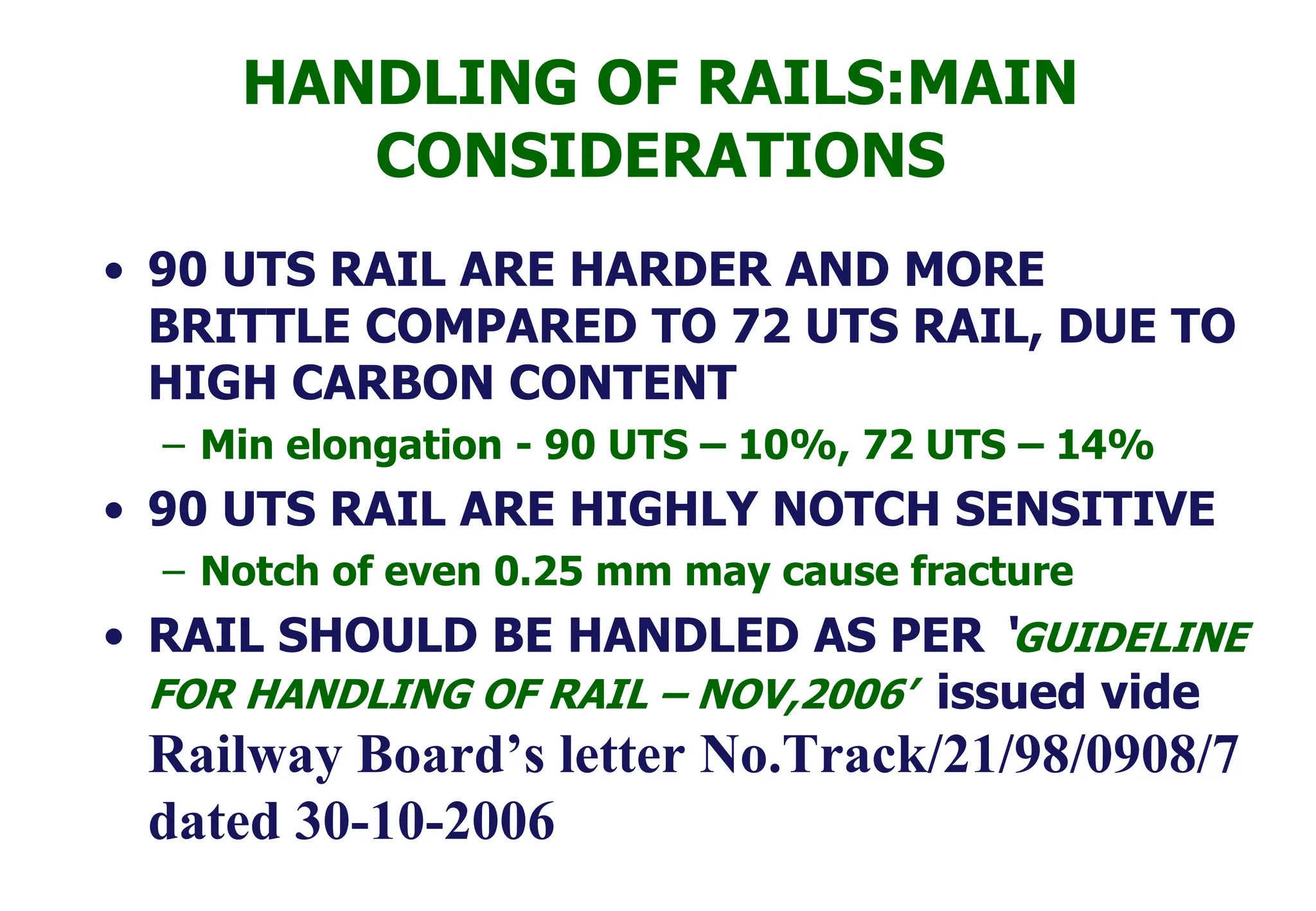 Rail Specification s & Corrosion of rails .ppt | Chemistry | Science