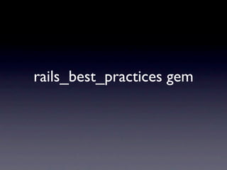 Rails project code review | PPT