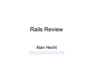 Rails review | PPT