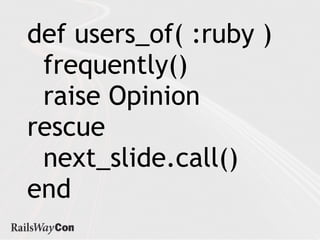 Railswaycon Inside Matz Ruby | PDF | Programming Languages | Computing