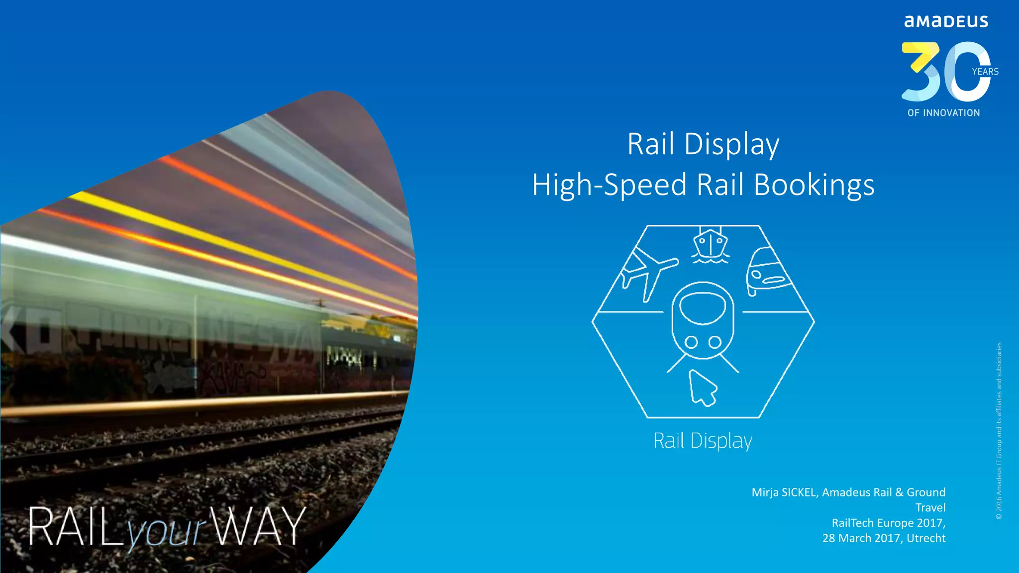 Rail Tech Europe Awards - Amadeus Nomination Rail Display | PPTX