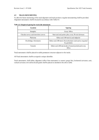 Rail track geometry | DOC