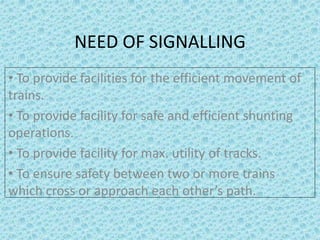 Signalling in Railways | PPTX