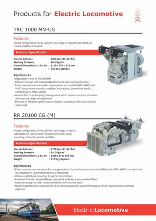 Railway Air Compressor | Electric & Diesel Locomotive | ELGi | PDF