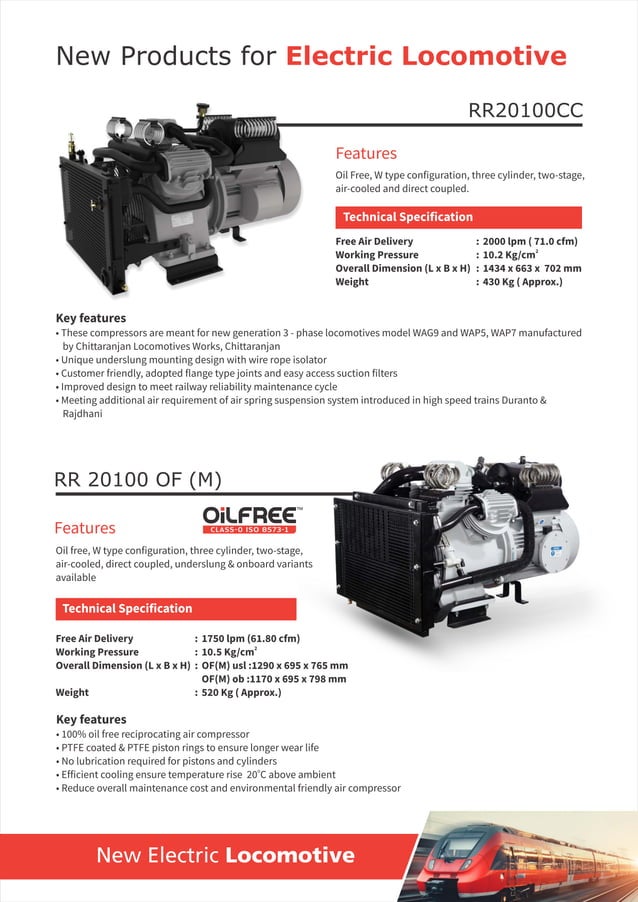 Railway Air Compressor | Electric & Diesel Locomotive | ELGi | PDF