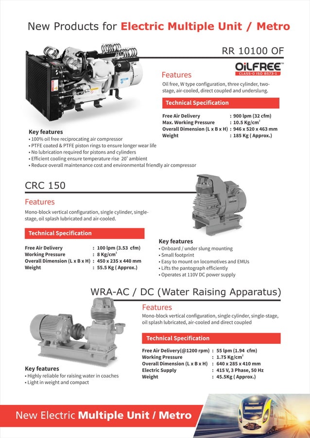 Railway Air Compressor | Electric & Diesel Locomotive | ELGi | PDF