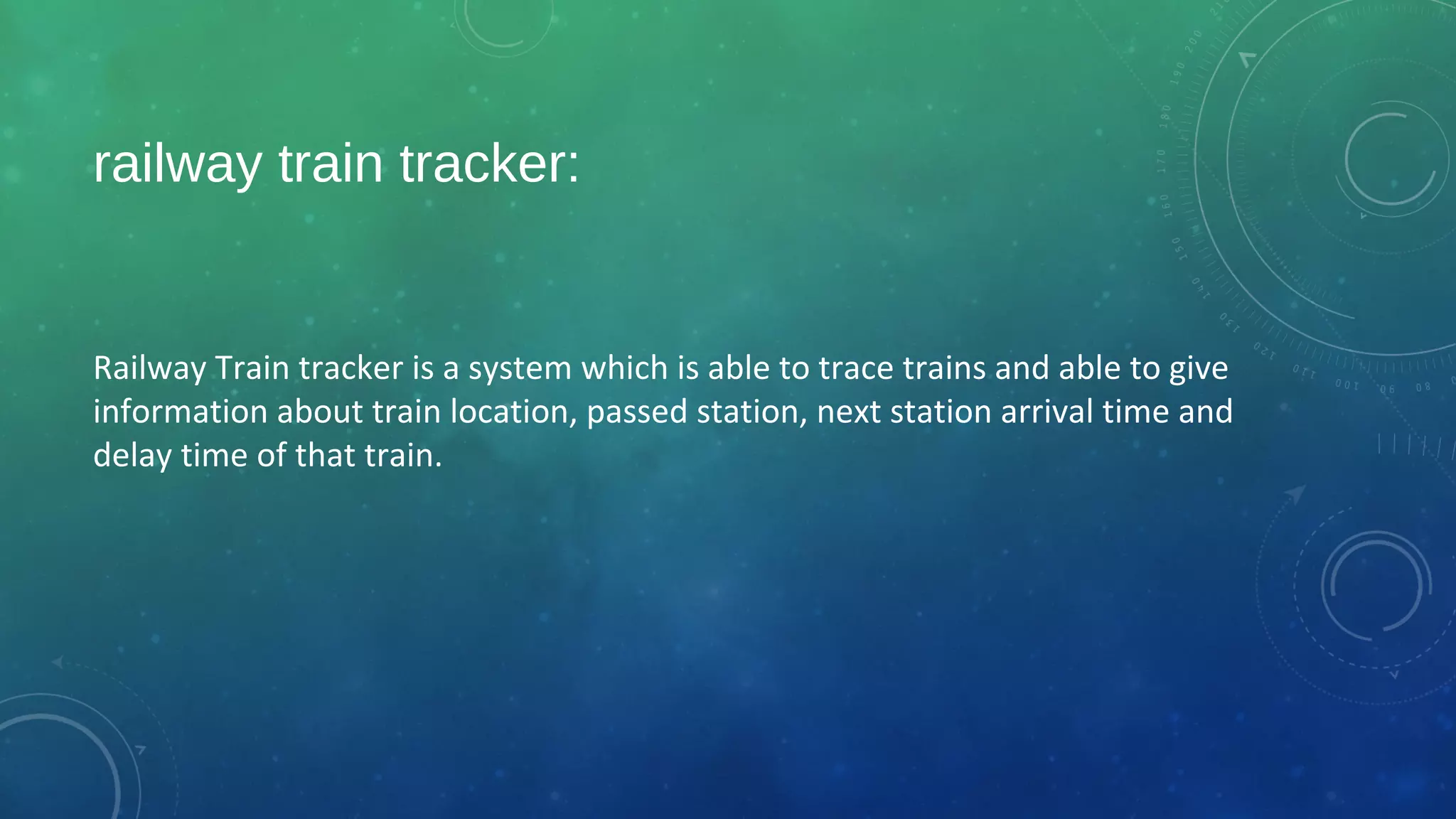 Railway Train Tracker | ODP